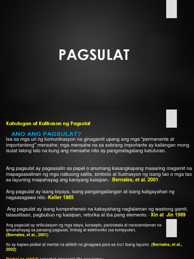 Pagsulat | PDF