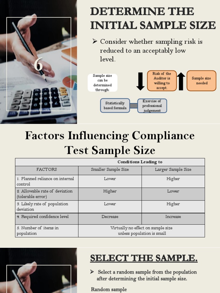 Determining Appropriate Sample Sizes for Compliance Testing Based on ...