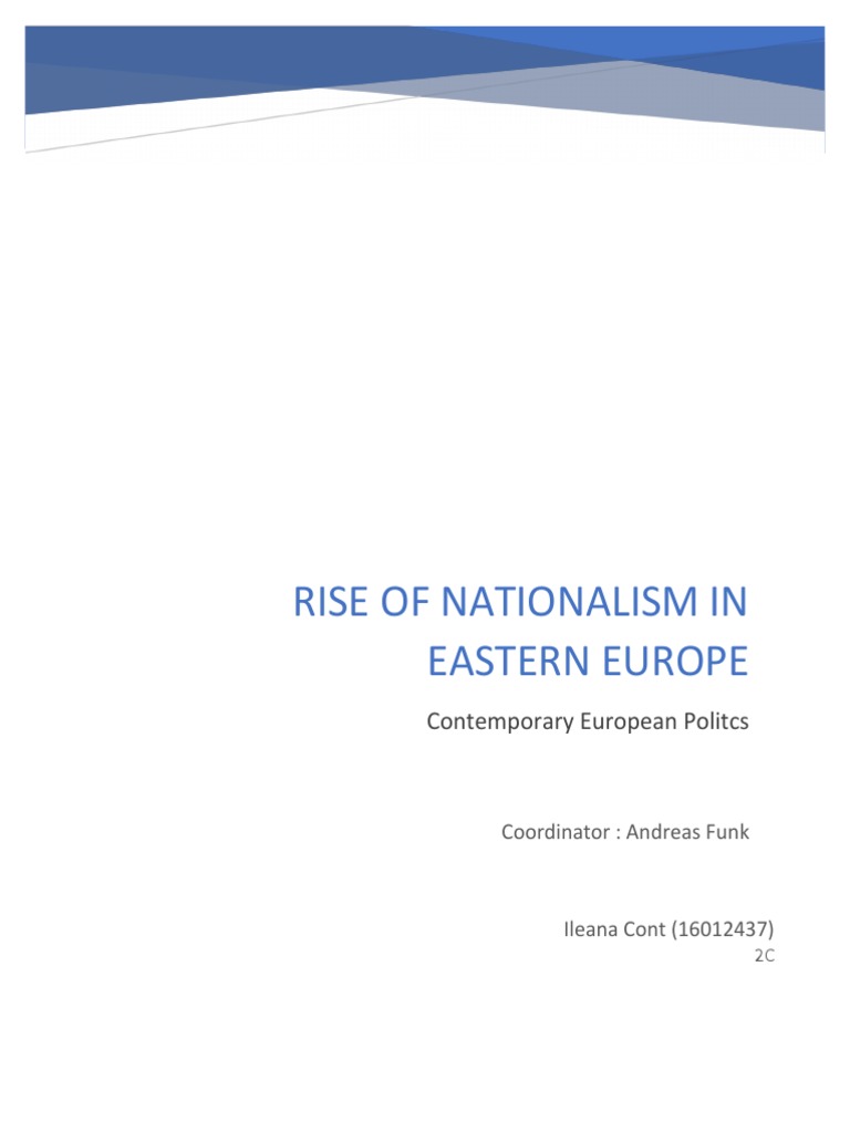Rise of Nationalism in Eastern Europe: Contemporary European Politcs ...