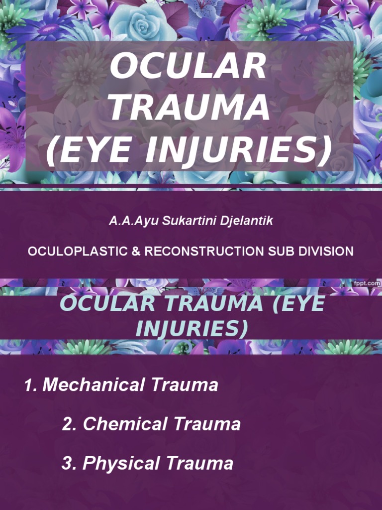 Ocular Injury | PDF | Cataract | Vision