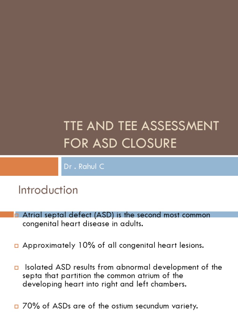 Tte and Tee Assessment For Asd Closure 2 | PDF | Atrium (Heart) | Heart ...