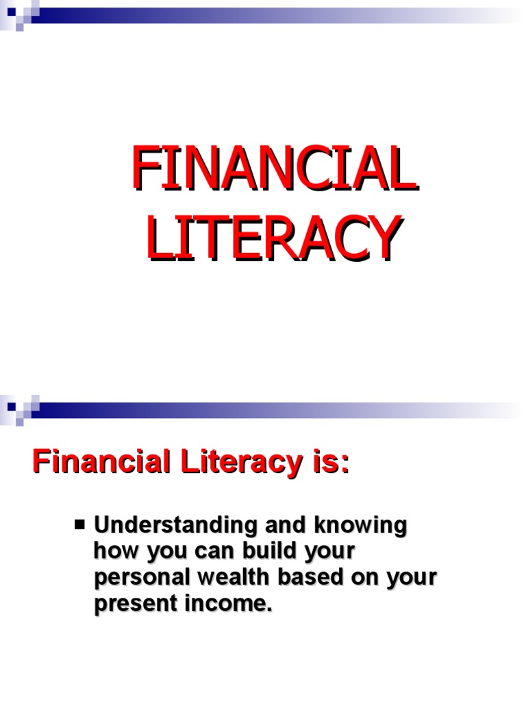 Financial Literacy PDF | Download Free PDF | Wealth | Government Budget ...