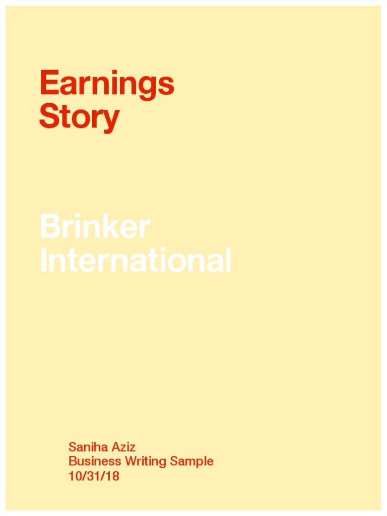 Business Writing Sample | PDF | Brand | Business Economics