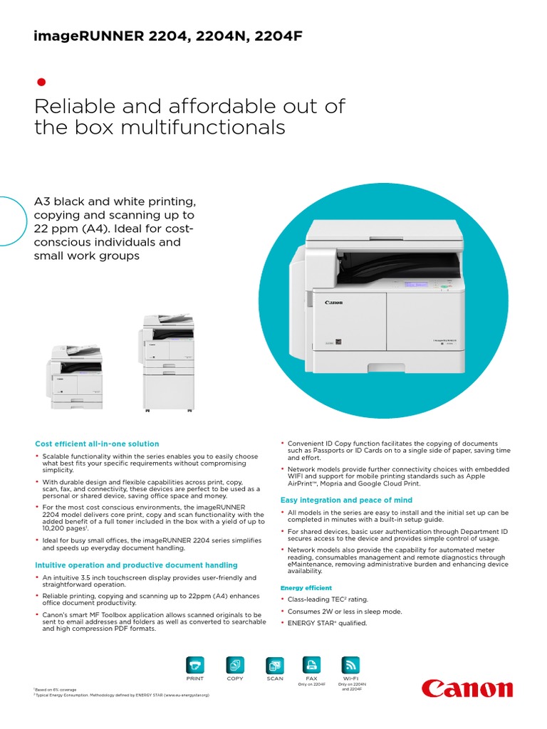 CanonIR 2004 - 2204 | PDF | Printer (Computing) | Fax
