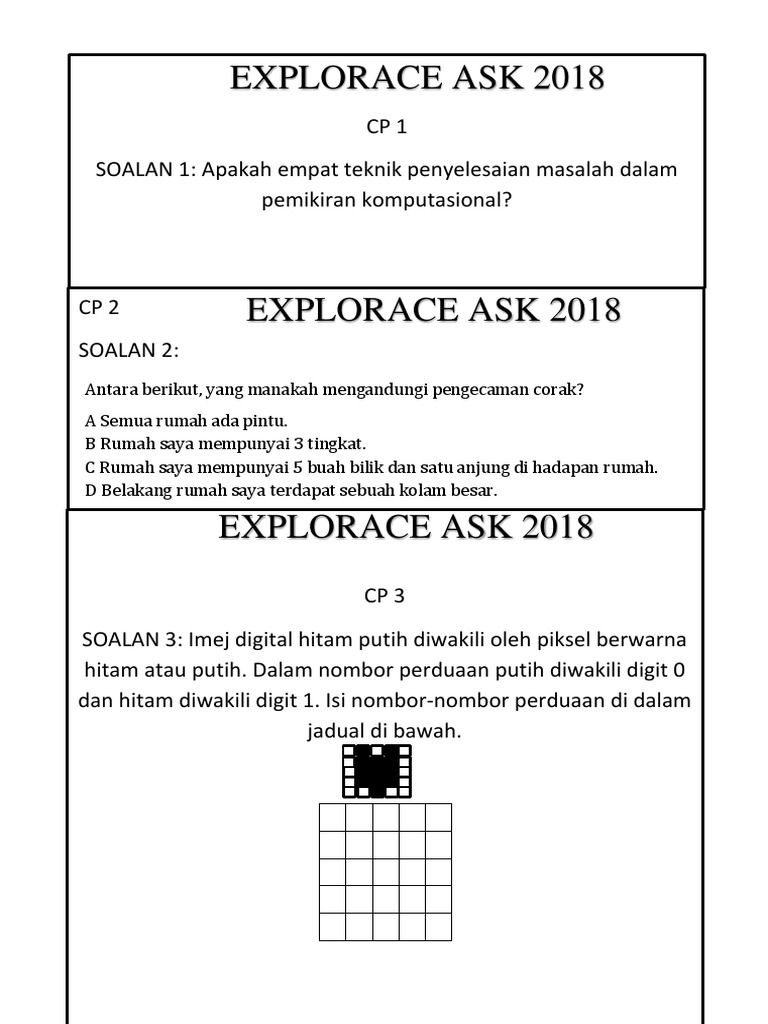 Soalan Ezplorace Ask f1 | PDF