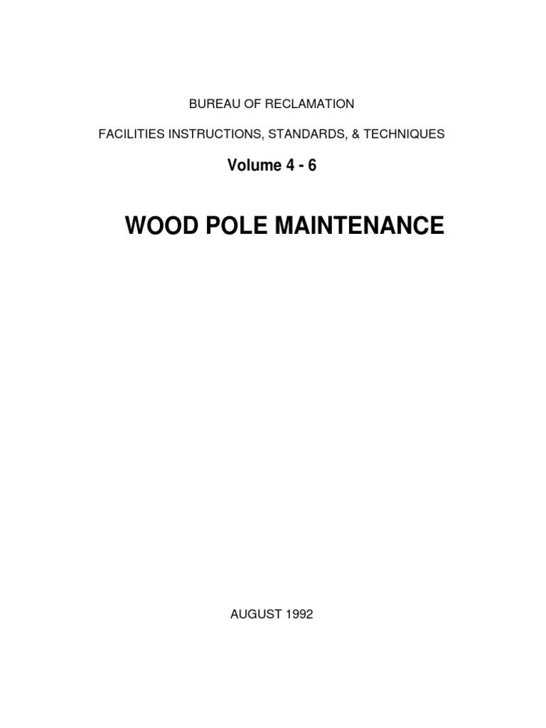 Wood Pole Maintenance: Volume 4 - 6 | PDF | Wood | Decomposition