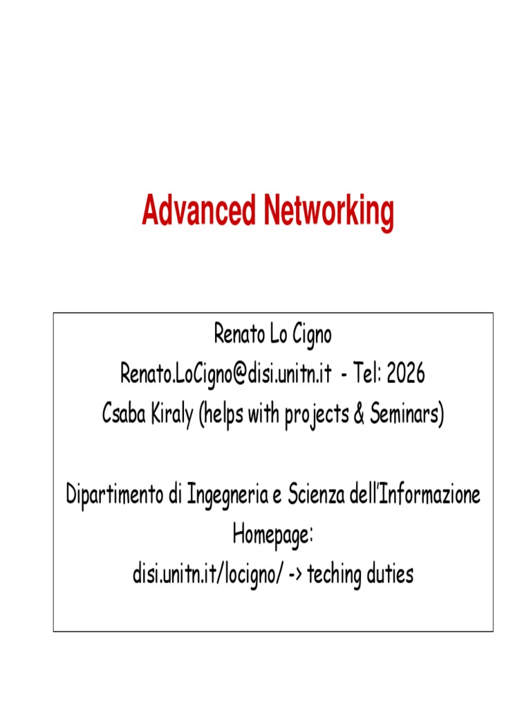 Advanced Computer Network by Prof Dayanand Ambawade | PDF | Internet ...