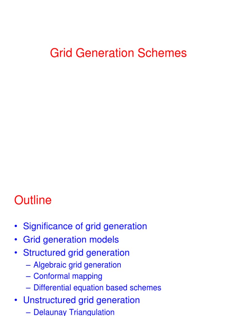 Stru Unstru Grid Generation PDF | PDF | Equations | Mathematical Concepts
