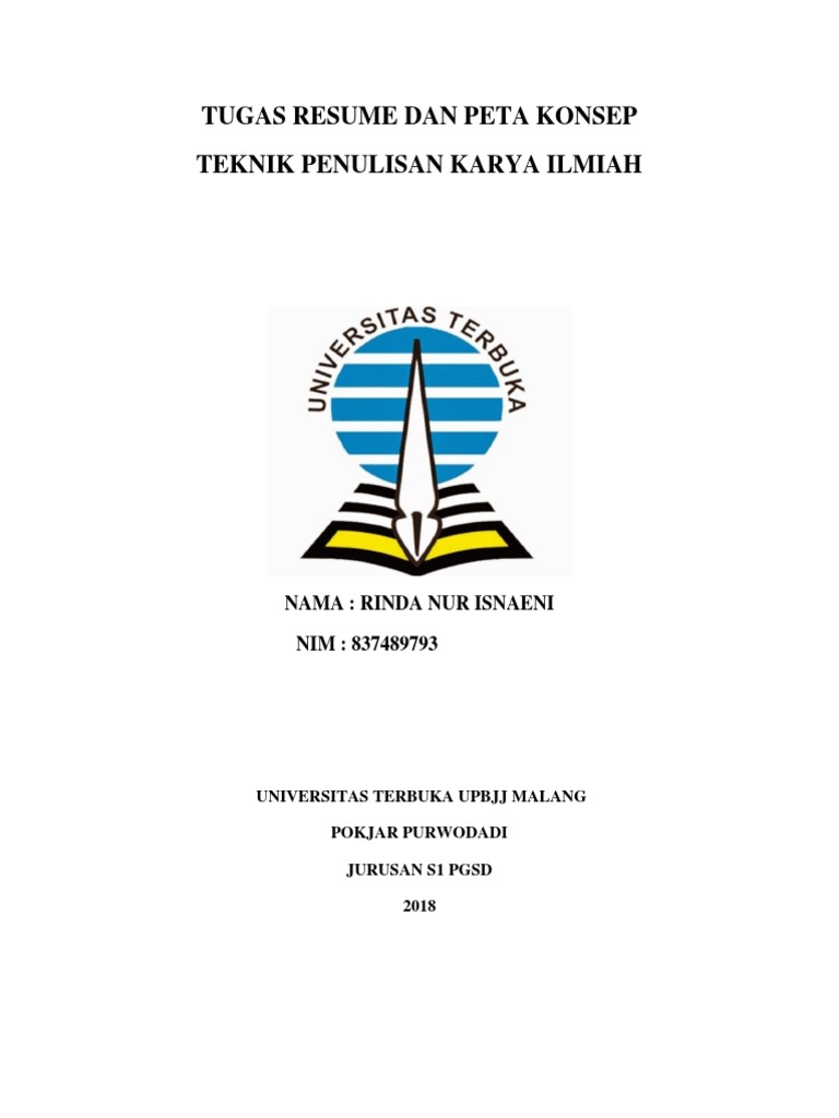 TUGAS RESUME DAN PETA KONSEP Karya Ilmiah | PDF TUGAS RESUME DAN PETA KONSEP Karya Ilmiah | PDF