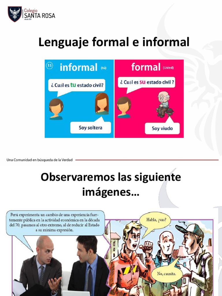 Lenguaje Formal e Informal | PDF
