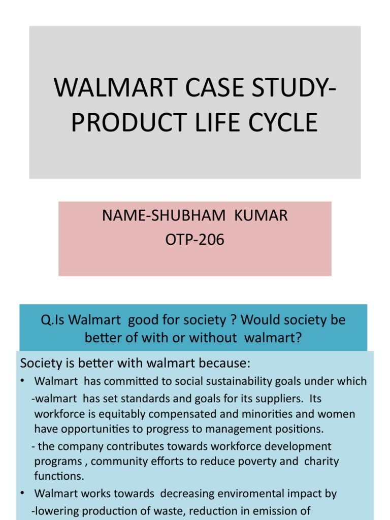 Walmart Case Study | Download Free PDF | Walmart | Sustainability