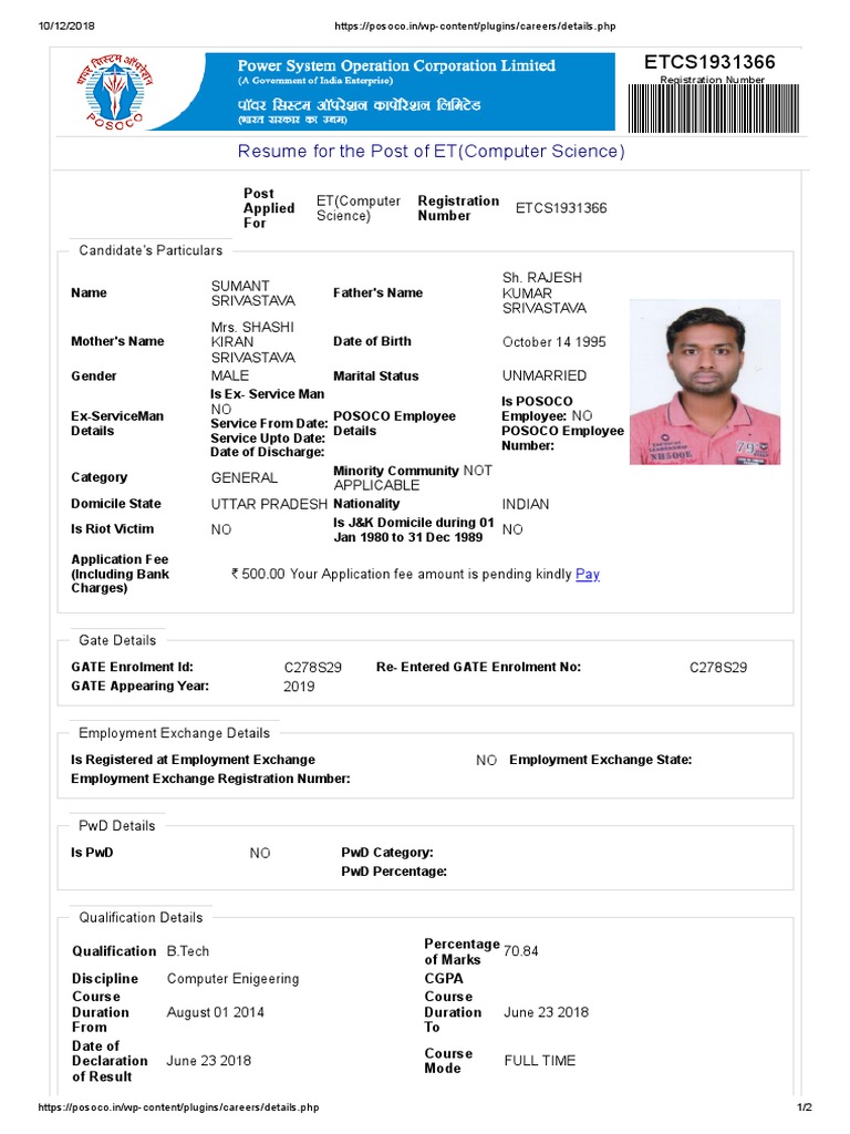 Posoco Details | PDF | Government | Business