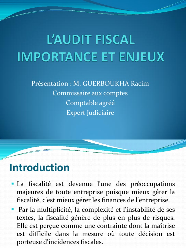 Audit Fiscal | PDF | Audit | Impôts
