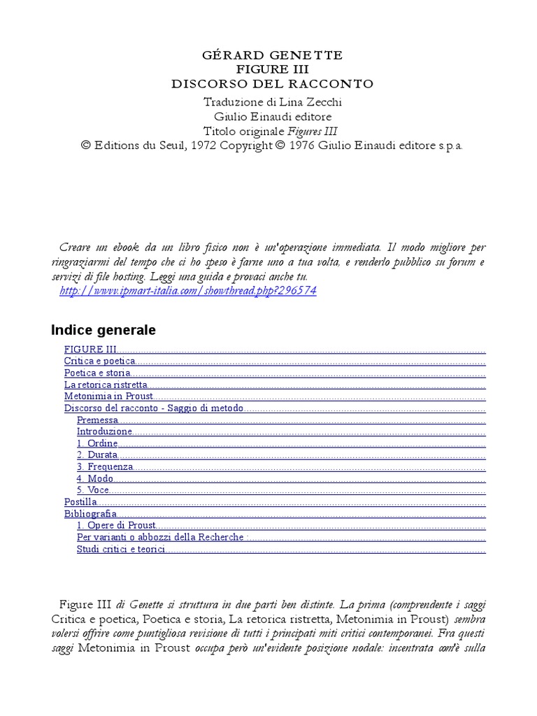 Figure III Gerard Genette PDF | PDF