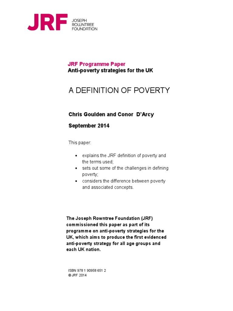 Definition of Poverty Full PDF | PDF | Poverty Reduction | Poverty
