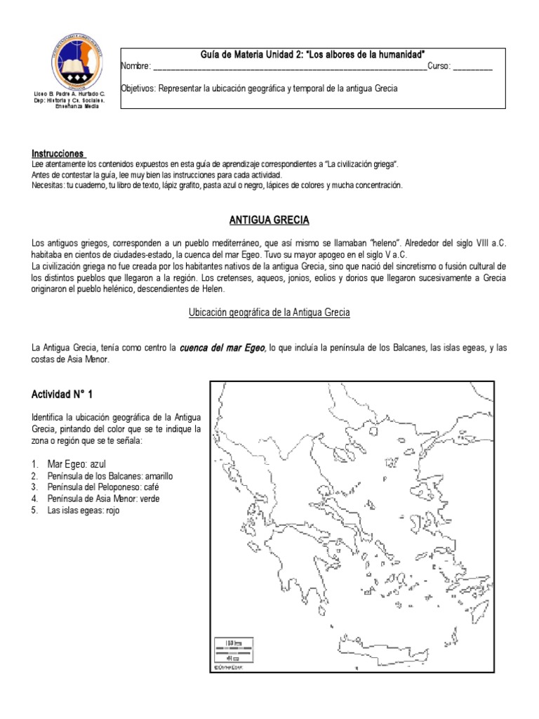 Guia de Actividades Antigua Grecia | PDF | Antigua Grecia | Grecia