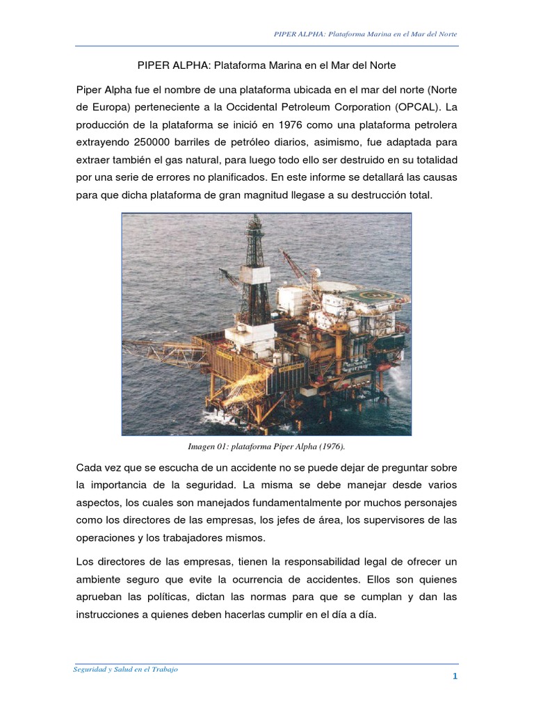 Lecciones de Piper Alpha: Seguridad | PDF | Energía y recursos | Naturaleza
