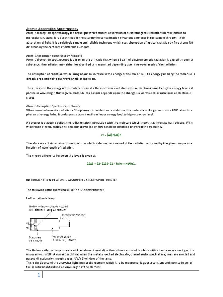 Atomic Absorption Spectros | PDF | Absorption Spectroscopy | Emission Spectrum