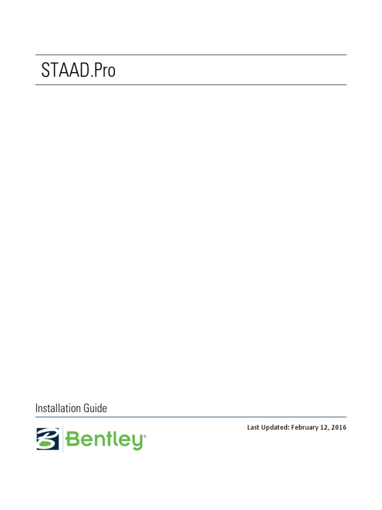 STAAD - Pro InstallGuide en | Download Free PDF | Installation ...