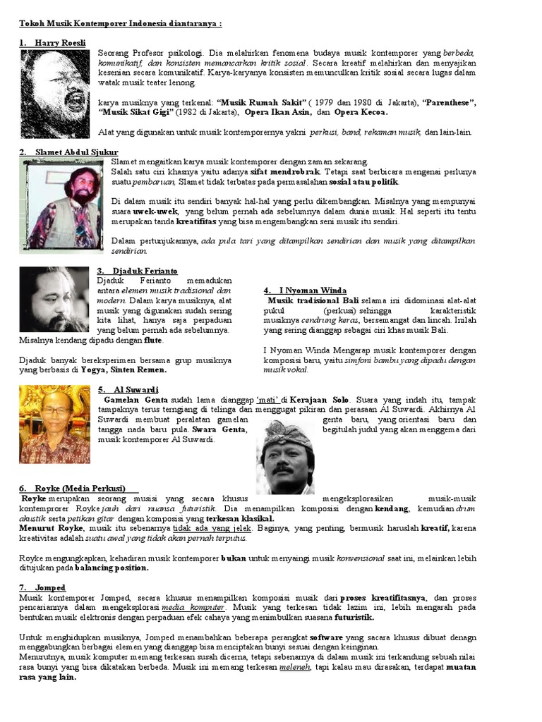 Tokoh Musik Kontemporer | PDF