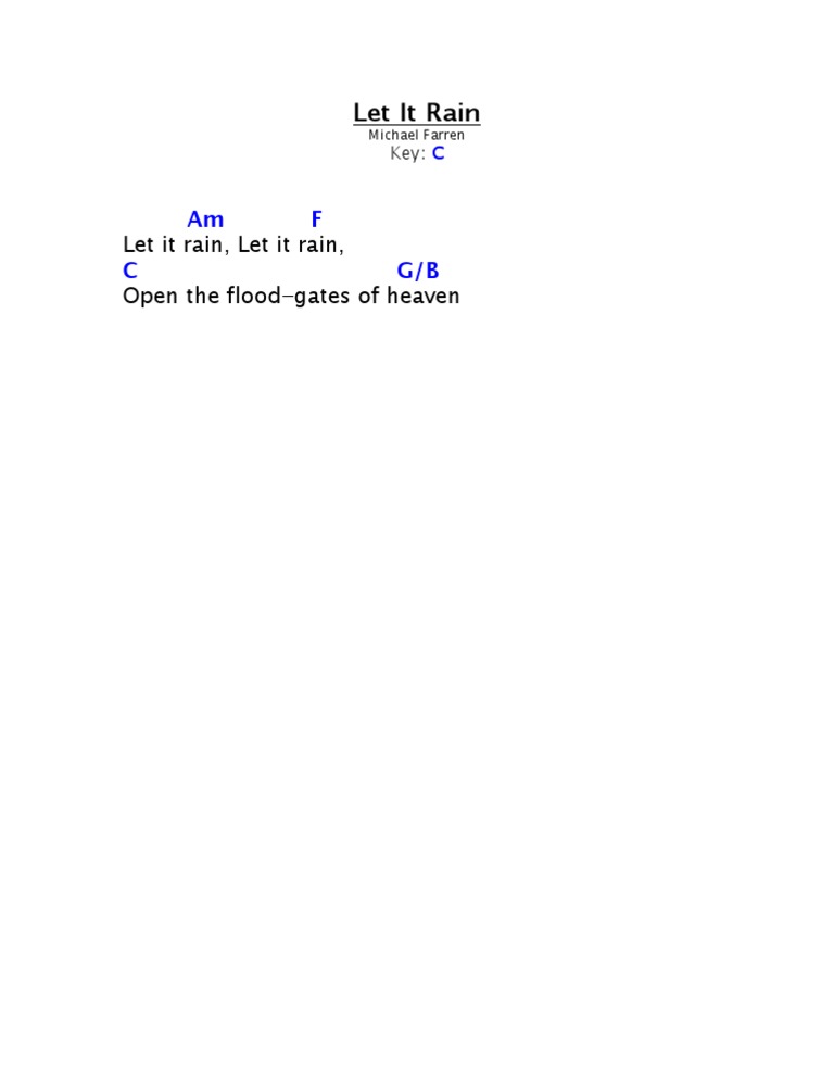 Let It Rain | PDF
