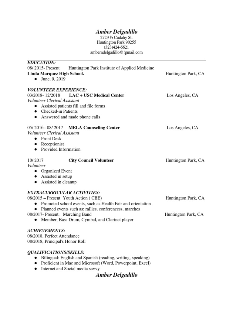 Resume Amber | PDF