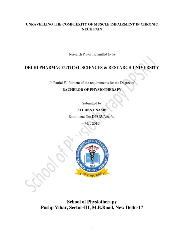 Thesis Submission Format | PDF | Physical Therapy | Thesis