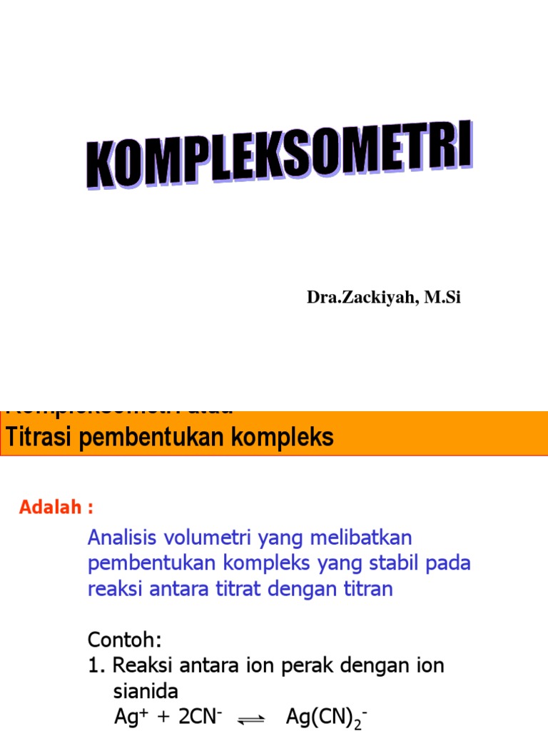 Kompleksometri dan Titrasi EDTA | PDF