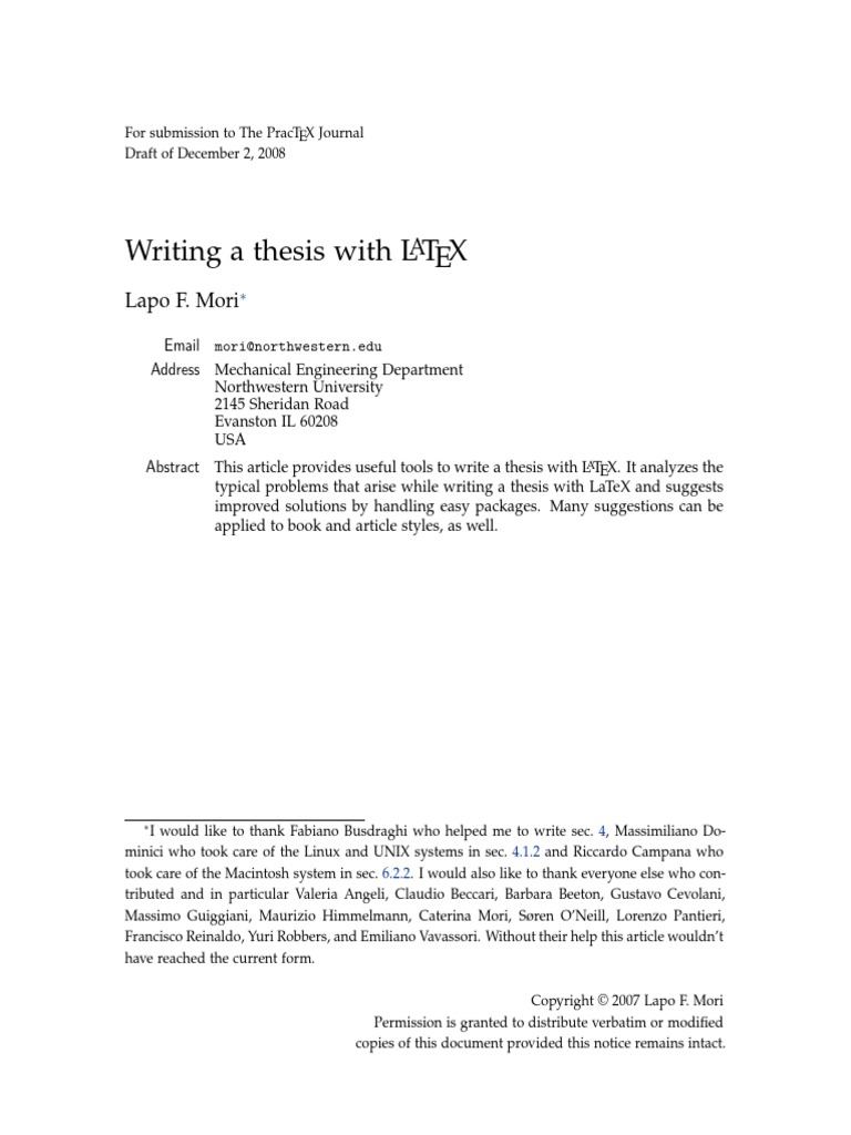 Writing Thesis Using Latex | PDF | Typefaces | Te X