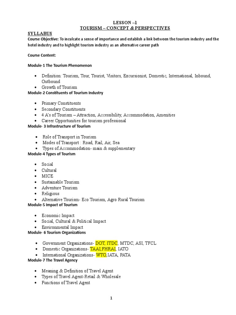 12.tourism Notes 1 | PDF | Resort | Tourism