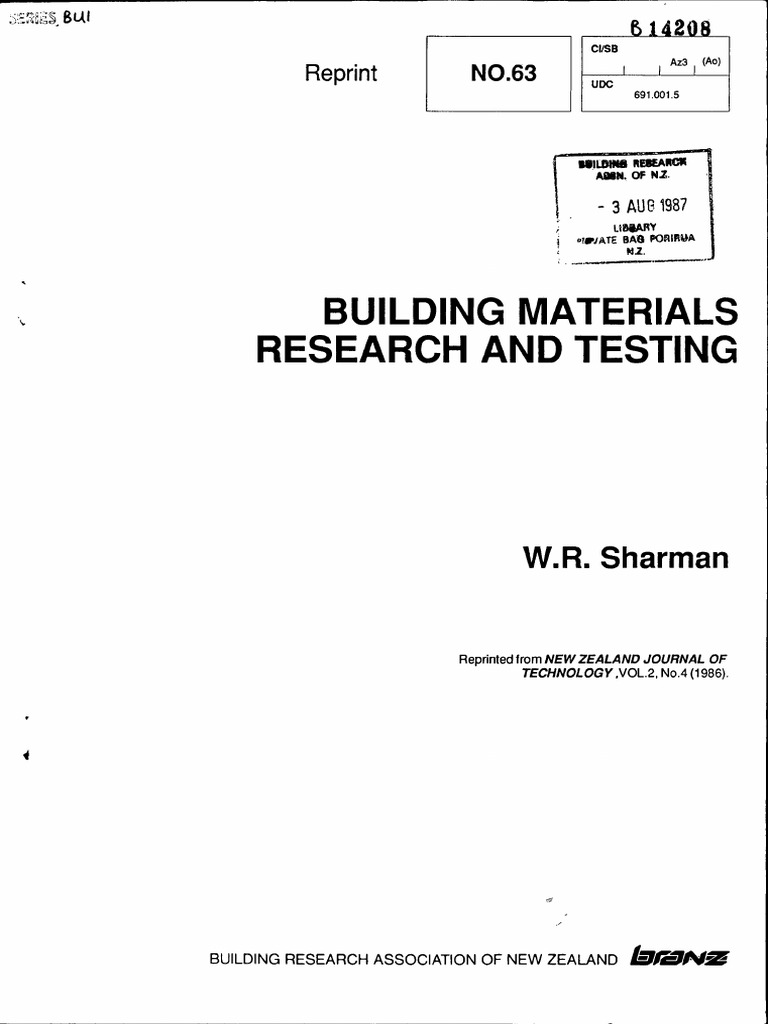 Building Materials Research and Testing | PDF | Fires | Materials Science