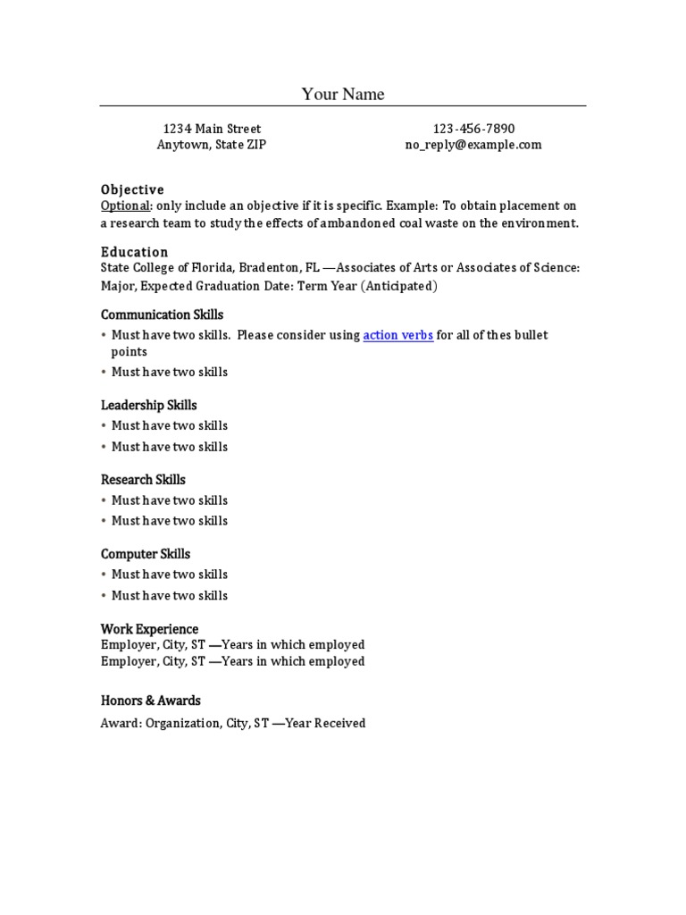 Resume Template for Job Seekers | PDF