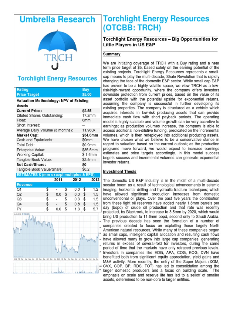 Umbrella Report On TRCH | Download Free PDF | Hydraulic Fracturing ...