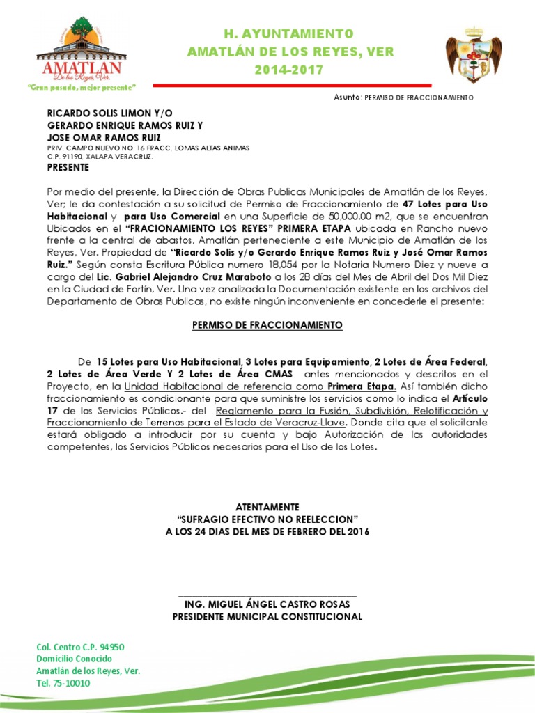 02 1 Ra Etapa Autorizacion De Lotificacion Y Traslado De Dominio Los