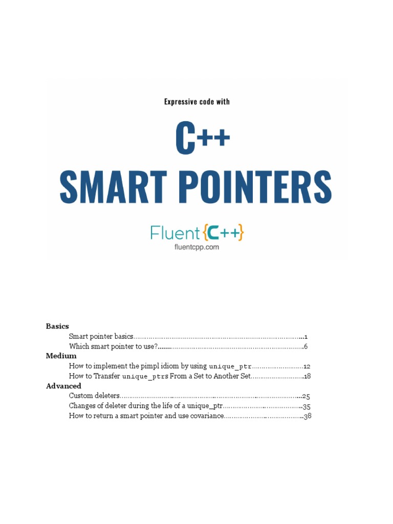 CPP Smart Pointers Ebook | PDF | Pointer (Computer Programming ...
