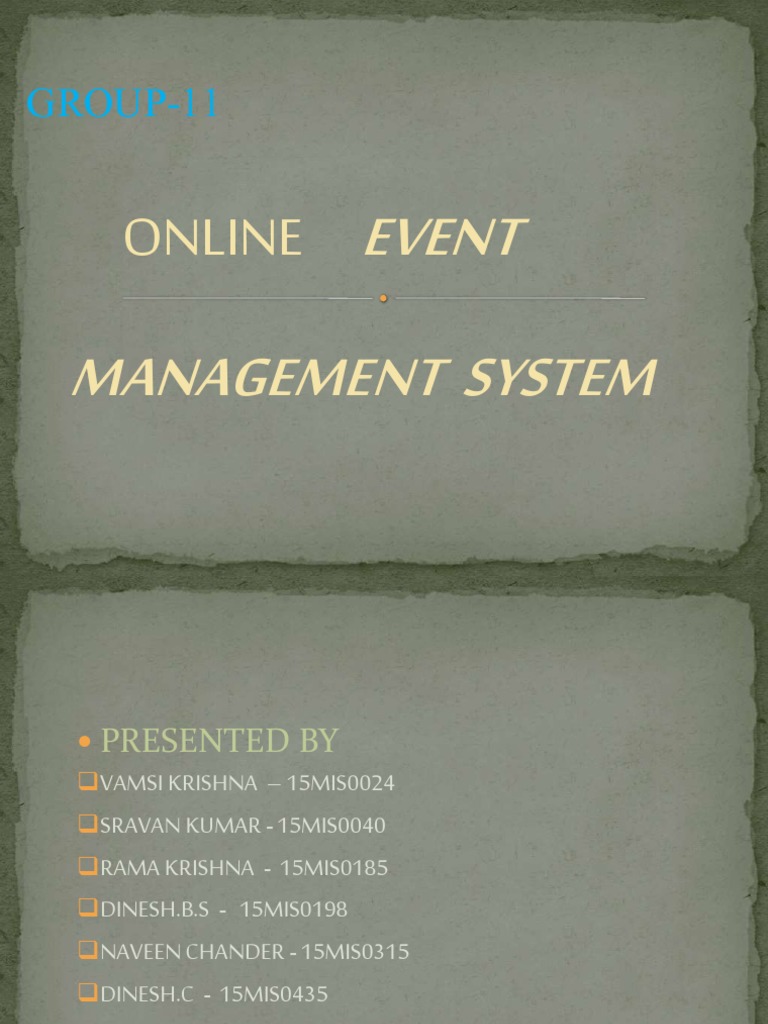 Online Event Management System 160214142830 | PDF | Databases | Password