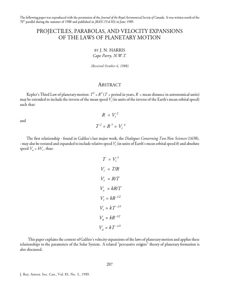 Exploring Galileo's Expansions of Kepler's Third Law of Planetary ...
