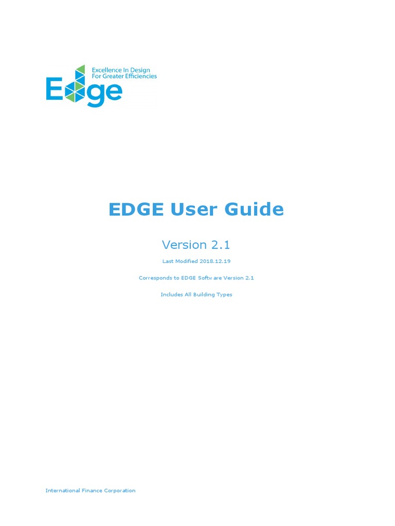 EDGE User Guide For All Building Types Version 2.1 Release B PDF | PDF ...