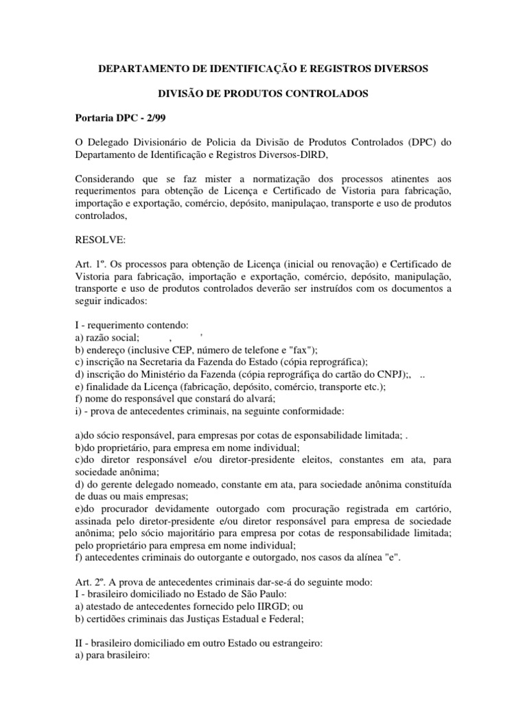 PT DPC2 99 | PDF | Governo