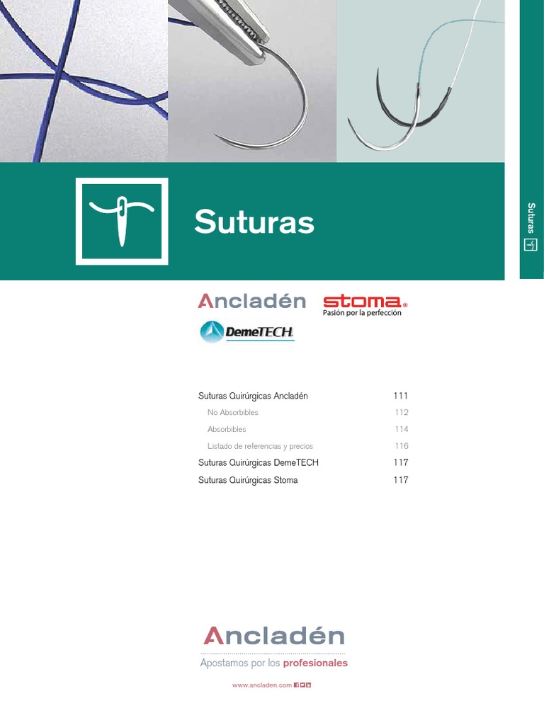Suturas Ancladen | PDF | Sutura Quirúrgica | Seda