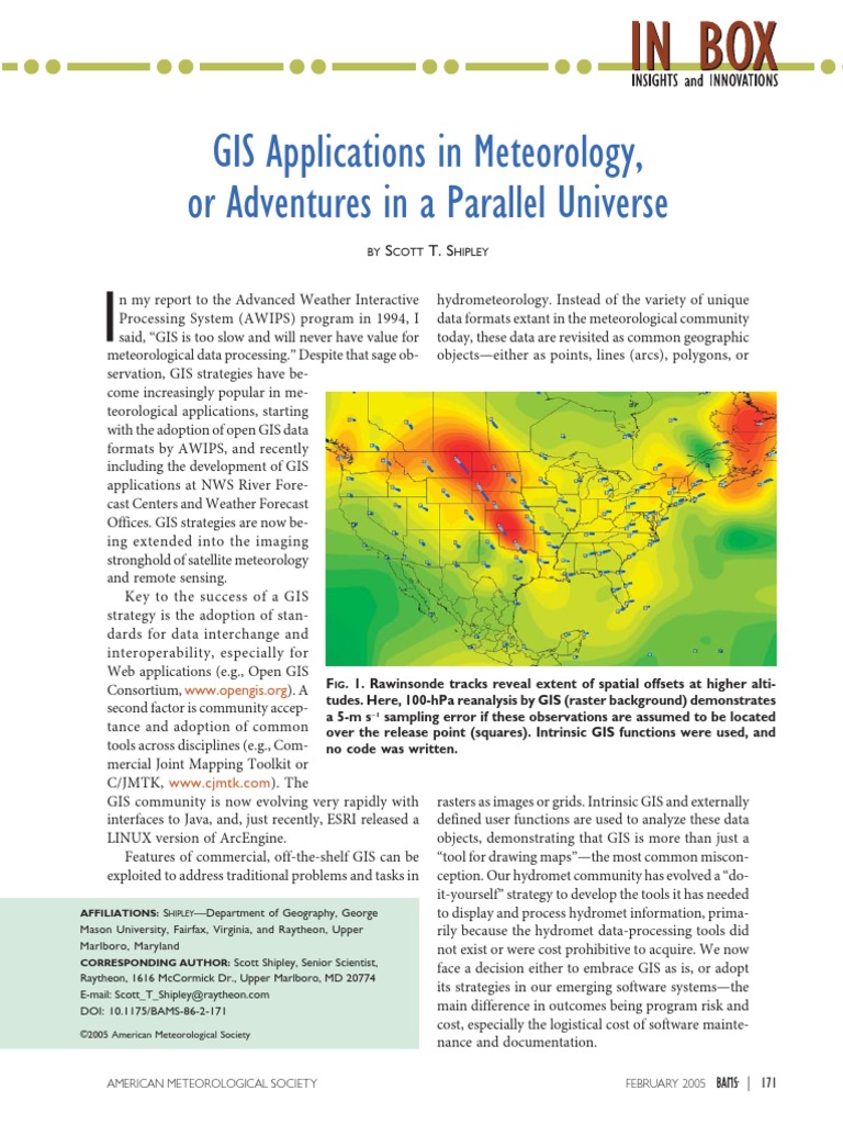 GIS Applications in Meteorology | PDF | Geographic Information System ...