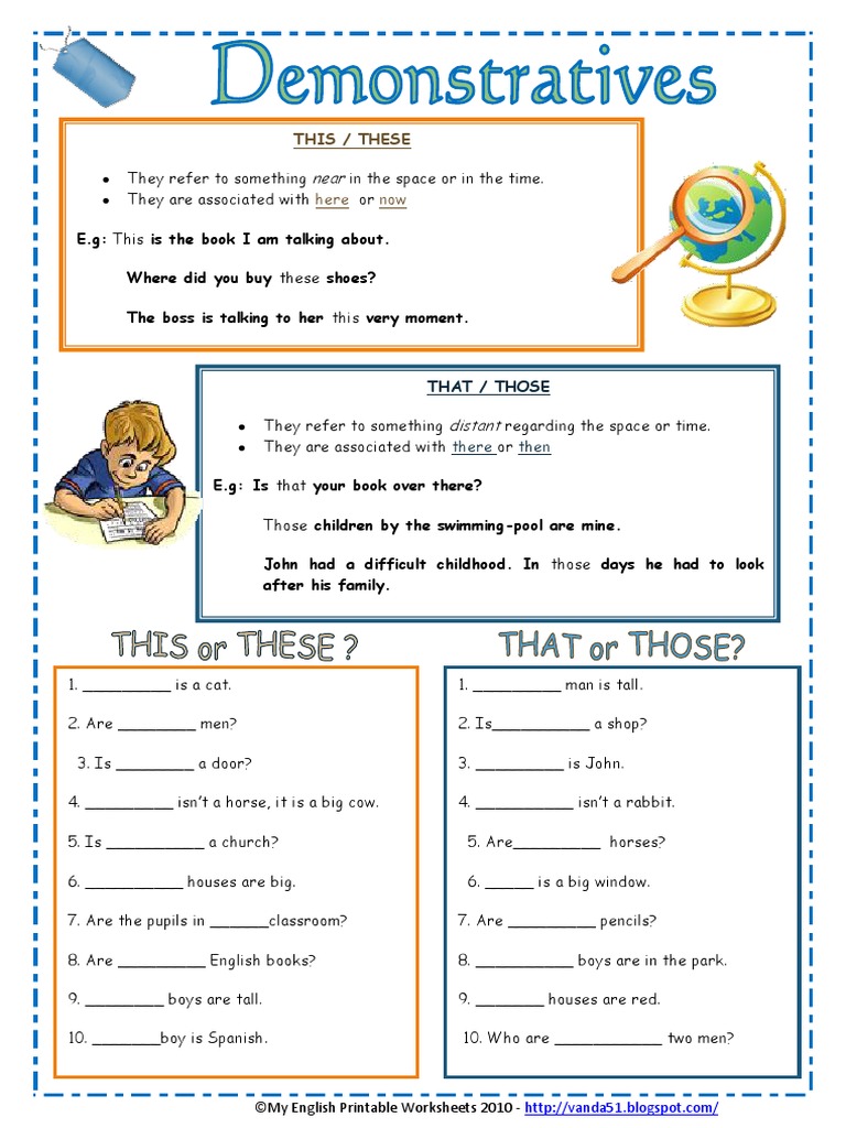 Demonstratives PDF | PDF | Language Arts & Discipline