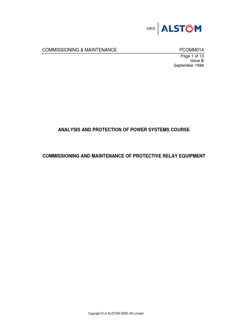 Commissioning Notes | PDF | Relay | Transformer