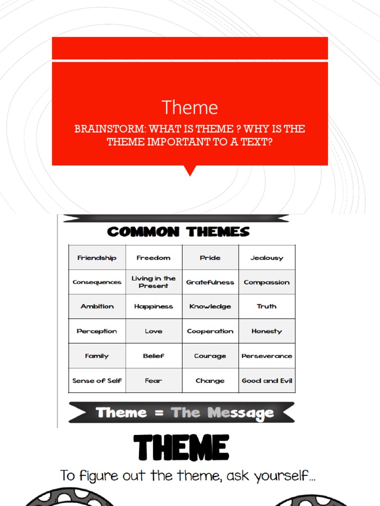 Understanding Theme in Literature | PDF