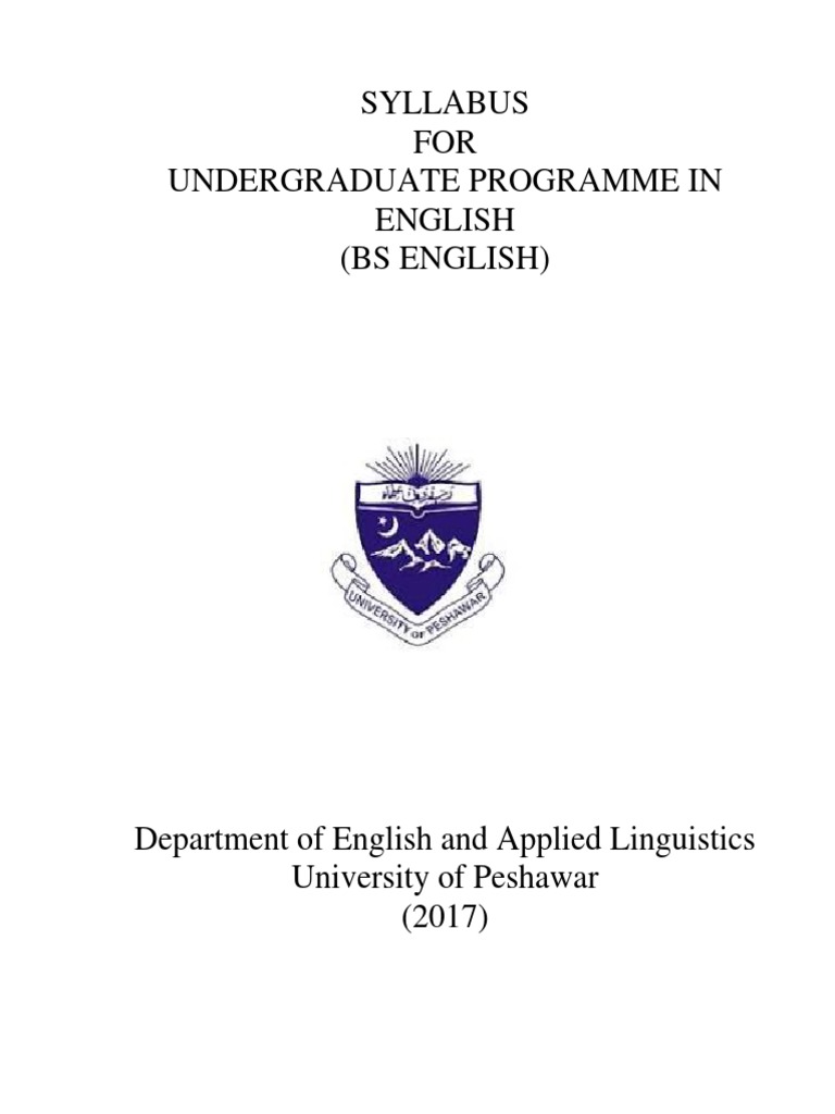 BS English Syllabus - Peshawar University | PDF | William Shakespeare ...