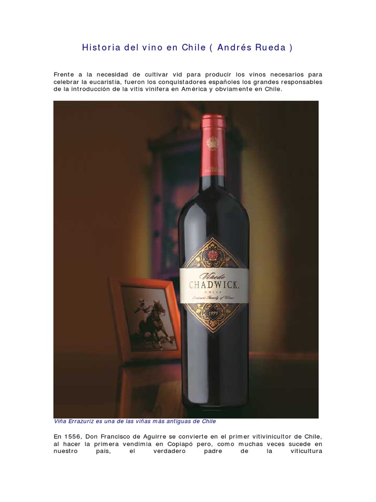 Historia Del Vino en Chile PDF | PDF | Vino | Vitis