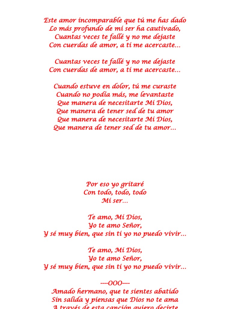 Amor Incomparable | PDF | Amor | Religión y creencia