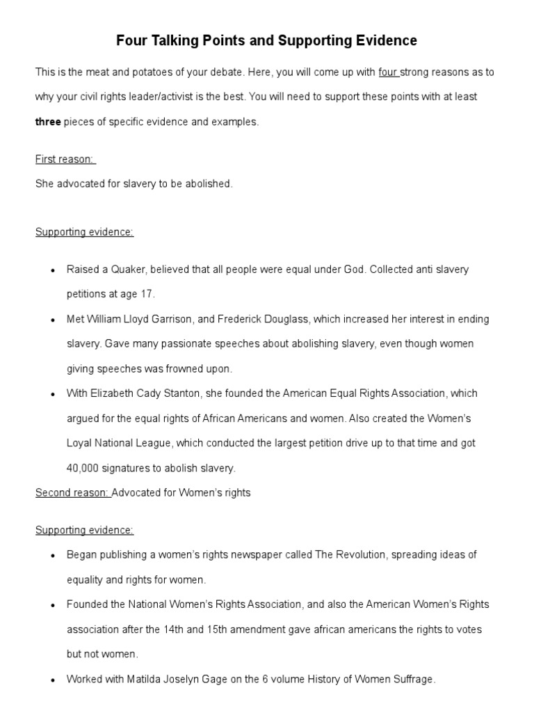 Key Arguments for Civil Rights Activism | PDF | Women's Rights ...