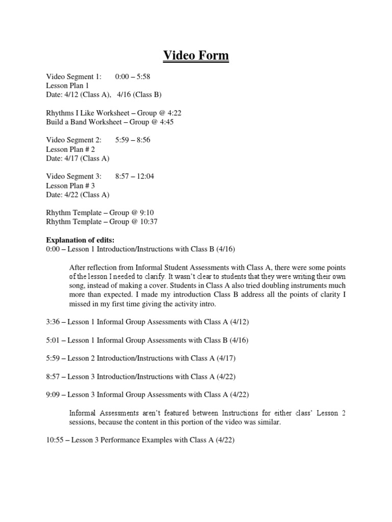 Video Form | PDF