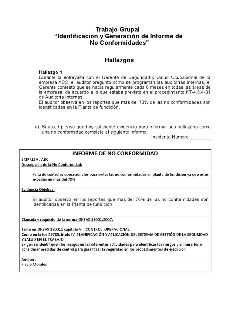 Hallazgo 1 | PDF | Auditoría | Contralor